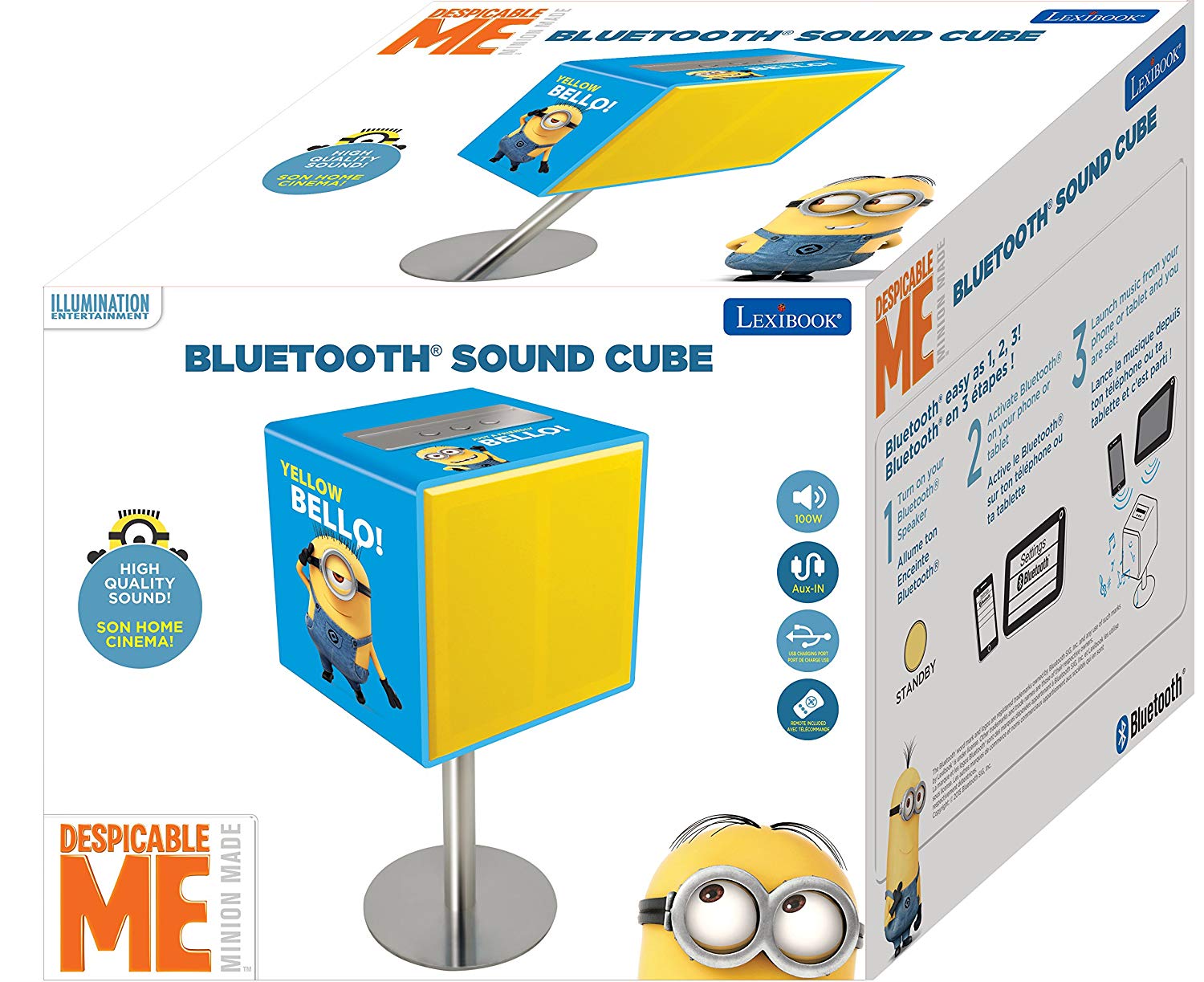 Lexibook Universal Despicable Me Minions Sound Cube, 100W, AUX-IN jack ...