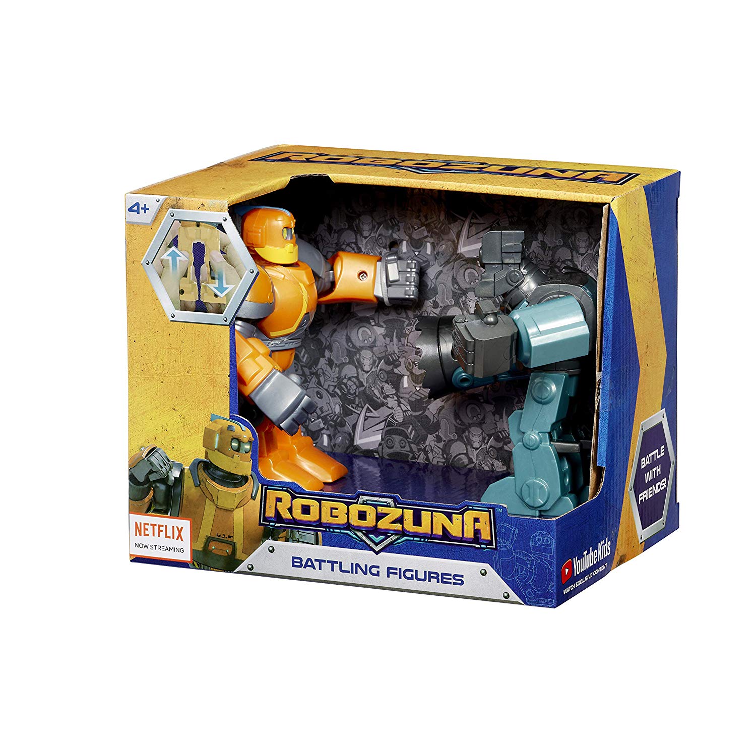 Robozuna E13001 Battling Figure Dual Pack-Mangle vs Blockhead – TopToy