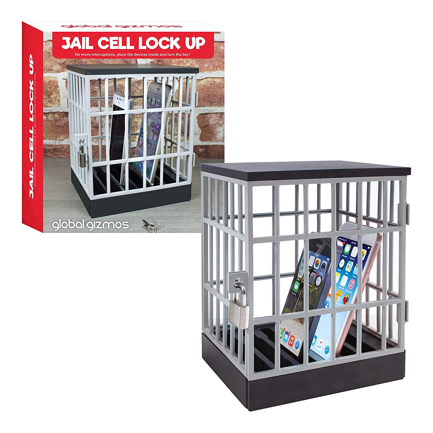Global Gizmos The Mobile Phone Jail Cell Lock Up – Fun Novelty Gift ...