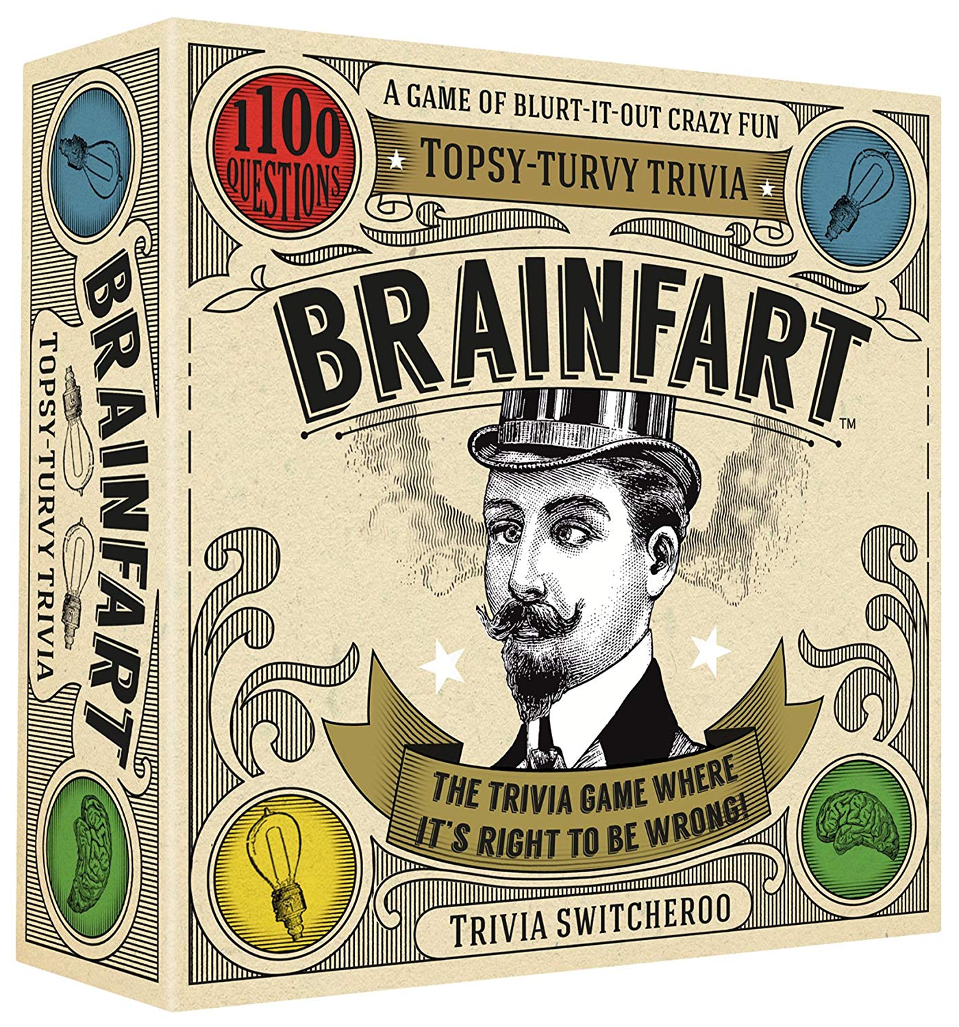 Brainfart 21040 Topsy Turvy Trivia Card Game TopToy brainfart-21040-topsy-turvy-trivia-card-game-toptoy