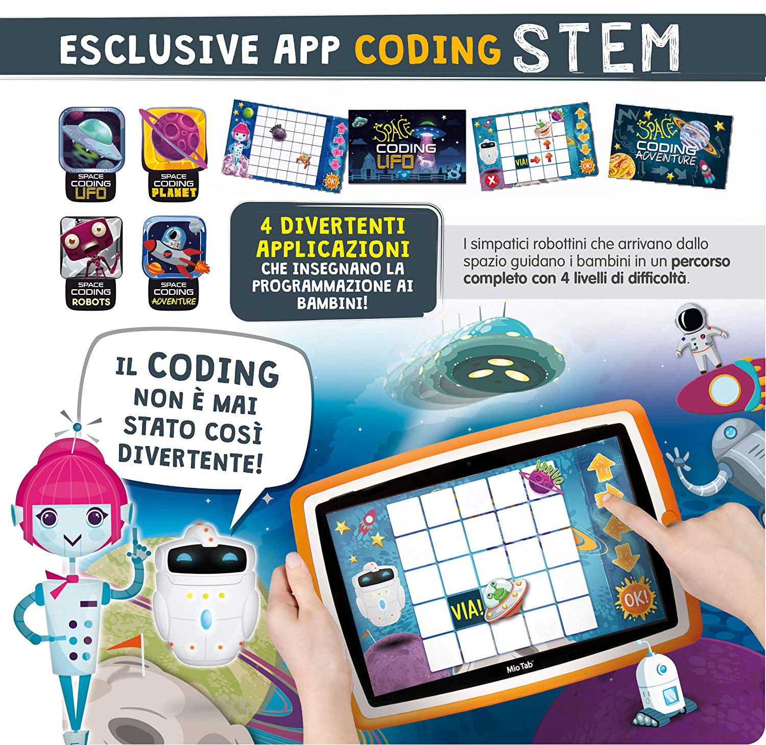 Lisciani Games – My Tab 10″ Evolution Stem Coding 2019 Special Edition ...
