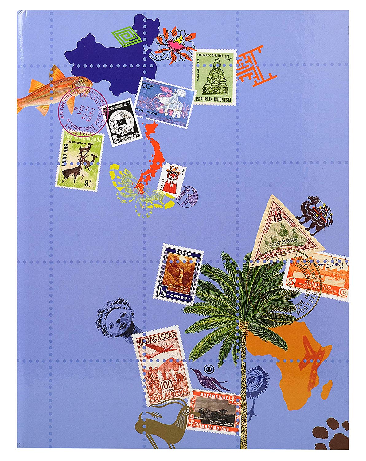 Exacompta 16.5 x 22.5 cm Globe Trotter Stamp Album – Black – TopToy
