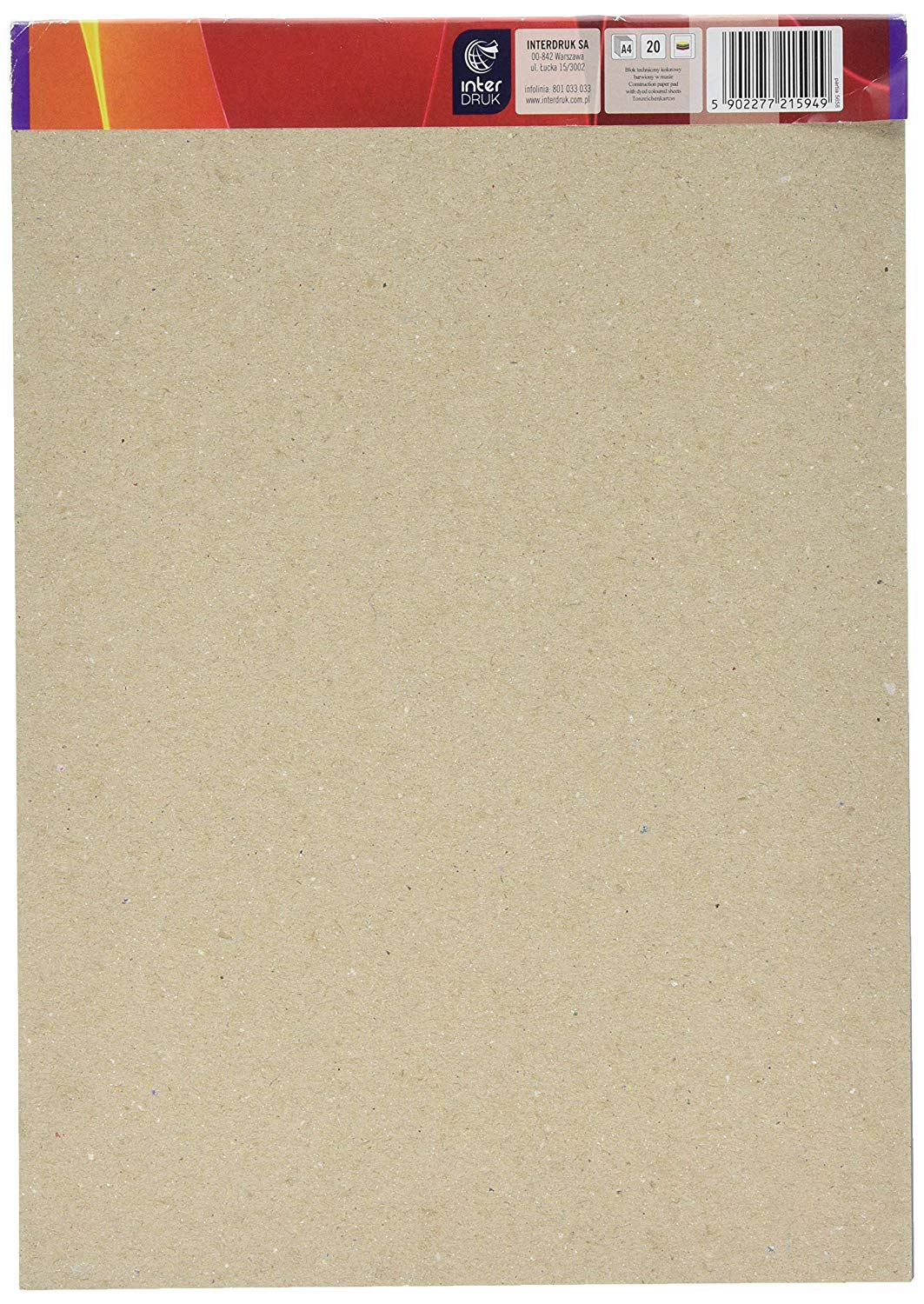 Interdruk BLTKA4LUX Coloured Dyed Technical Drawing Pad A4 20, Multi ...