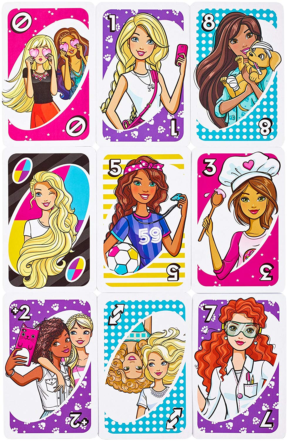 Mattel Games FMP71 – UNO Barbie Card Game, Children’s Games from 7 ...