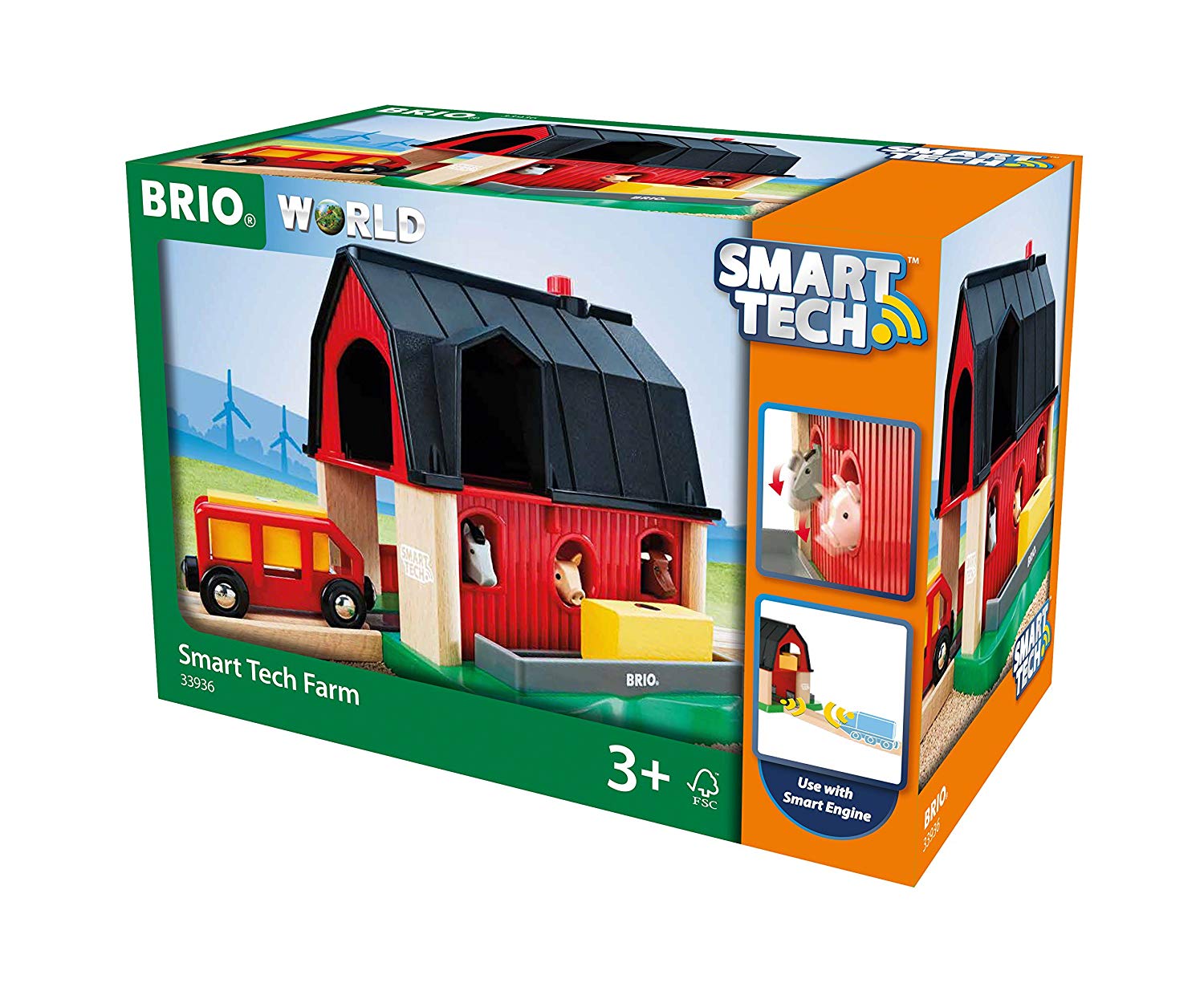 BRIO World Smart Tech Farm Barn for Kids Age 3 Years Up – Compatible ...
