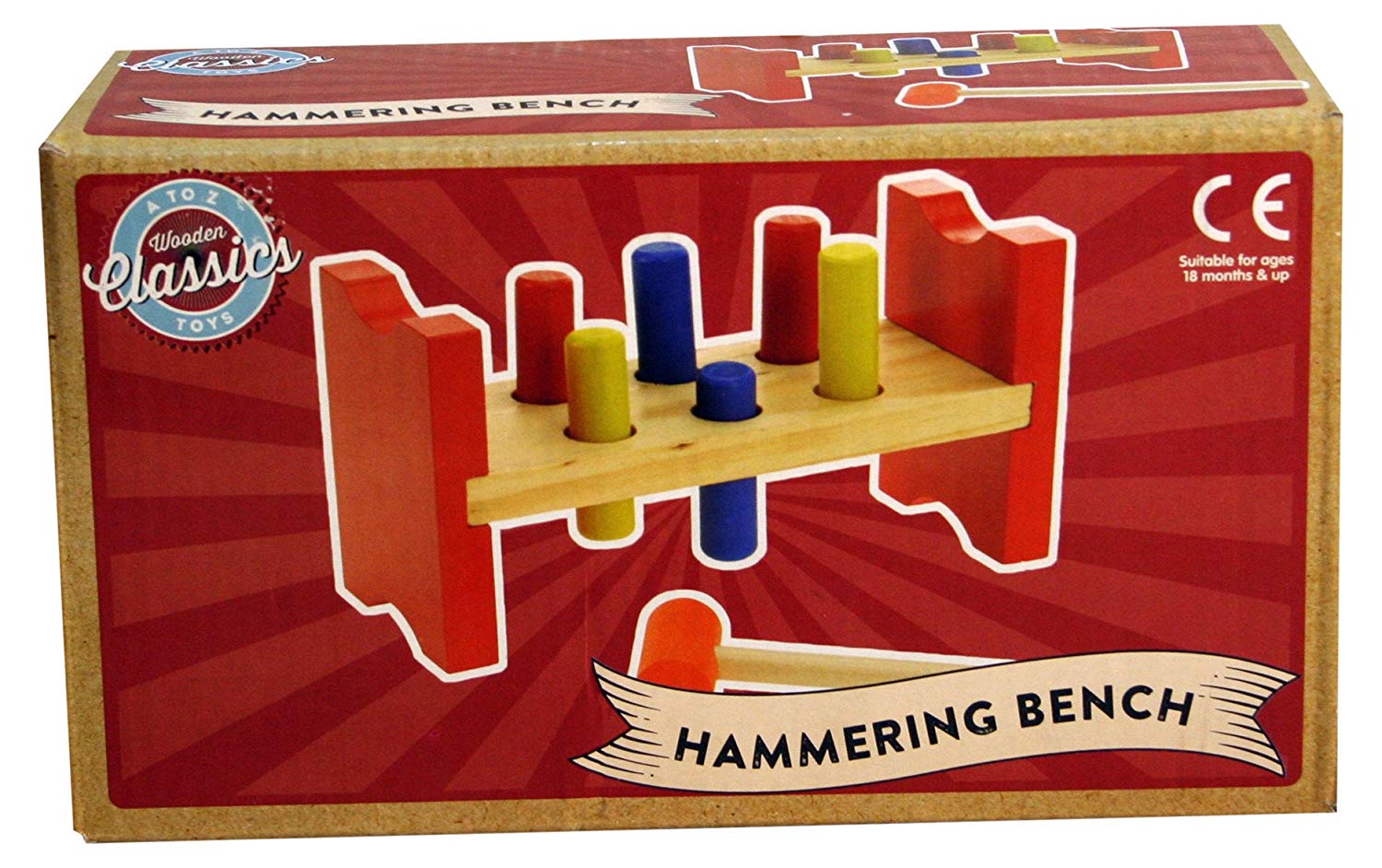 A to Z 62514 Classic Wooden Hammering Bench, Various – TopToy