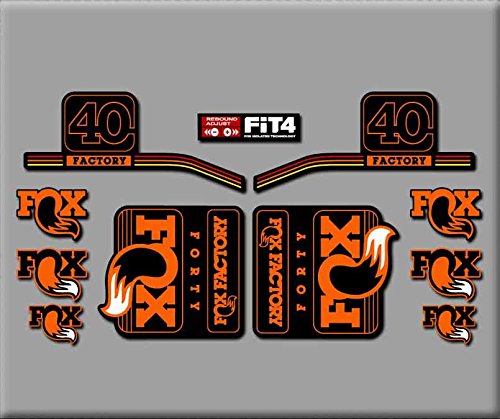 Ecoshirt 5X-21CC-711N Stickers Fork Factory Fox 40 2016 R289 Stickers ...