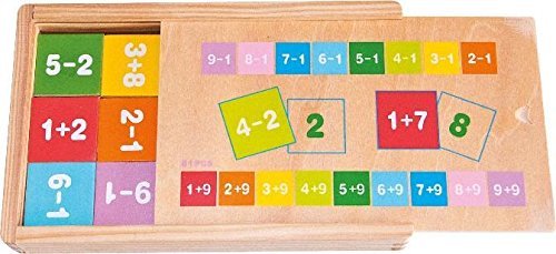 Woodyland Didactic Toys Add and Subtract Learning Maths in a Wooden Box ...