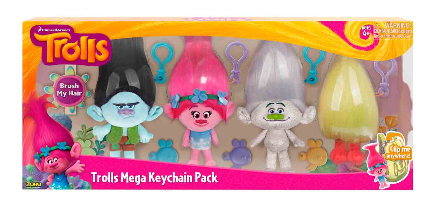 boti 34053 Key Ring Dream Works Trolls Plush Set Of 4, 22 cm – TopToy