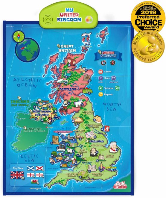 BEST LEARNING i-Poster My United Kingdom Interactive Map – Educational ...