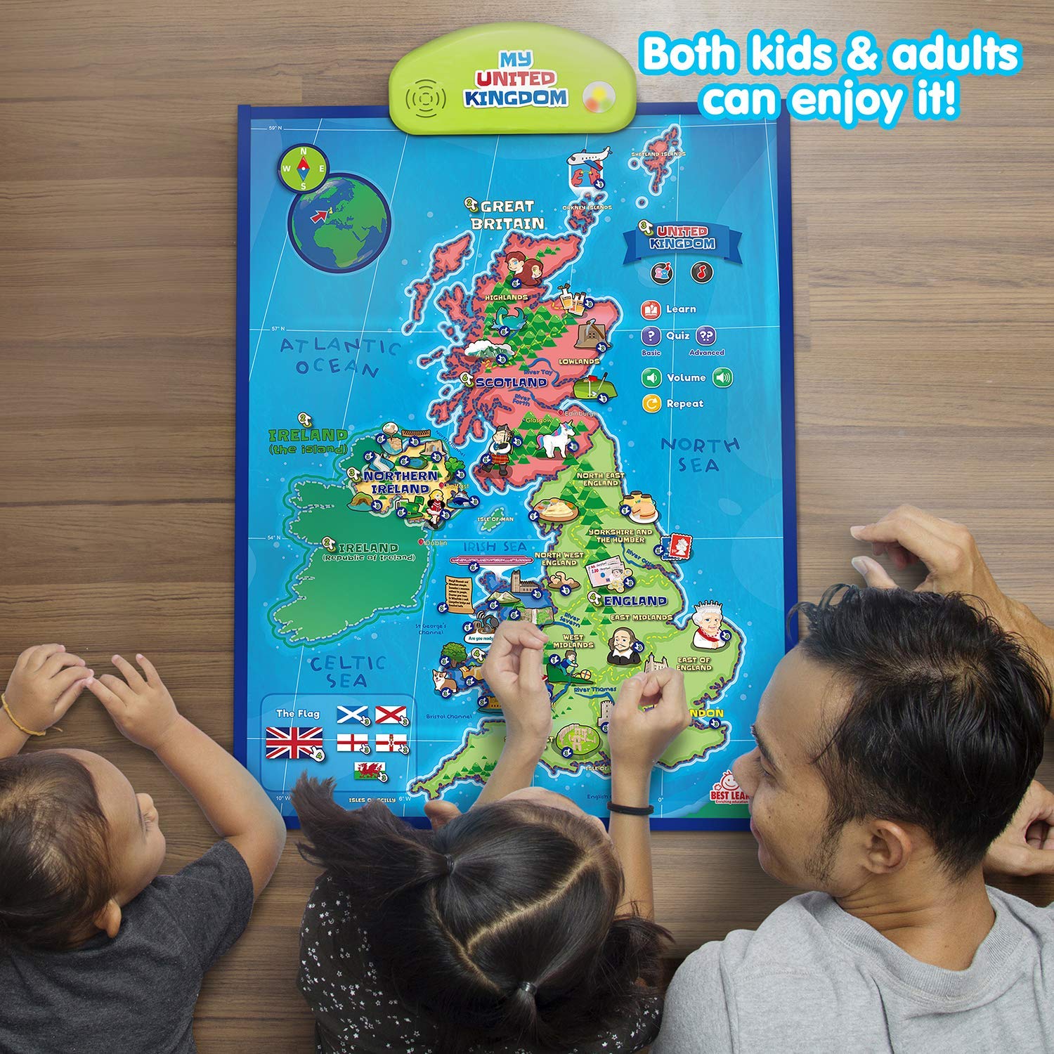 BEST LEARNING i-Poster My United Kingdom Interactive Map – Educational ...