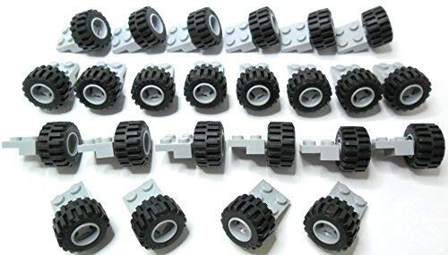LEGO CITY – Wheel, Tire and Axle-Set “grey” – 72 pieces. Delivery as ...