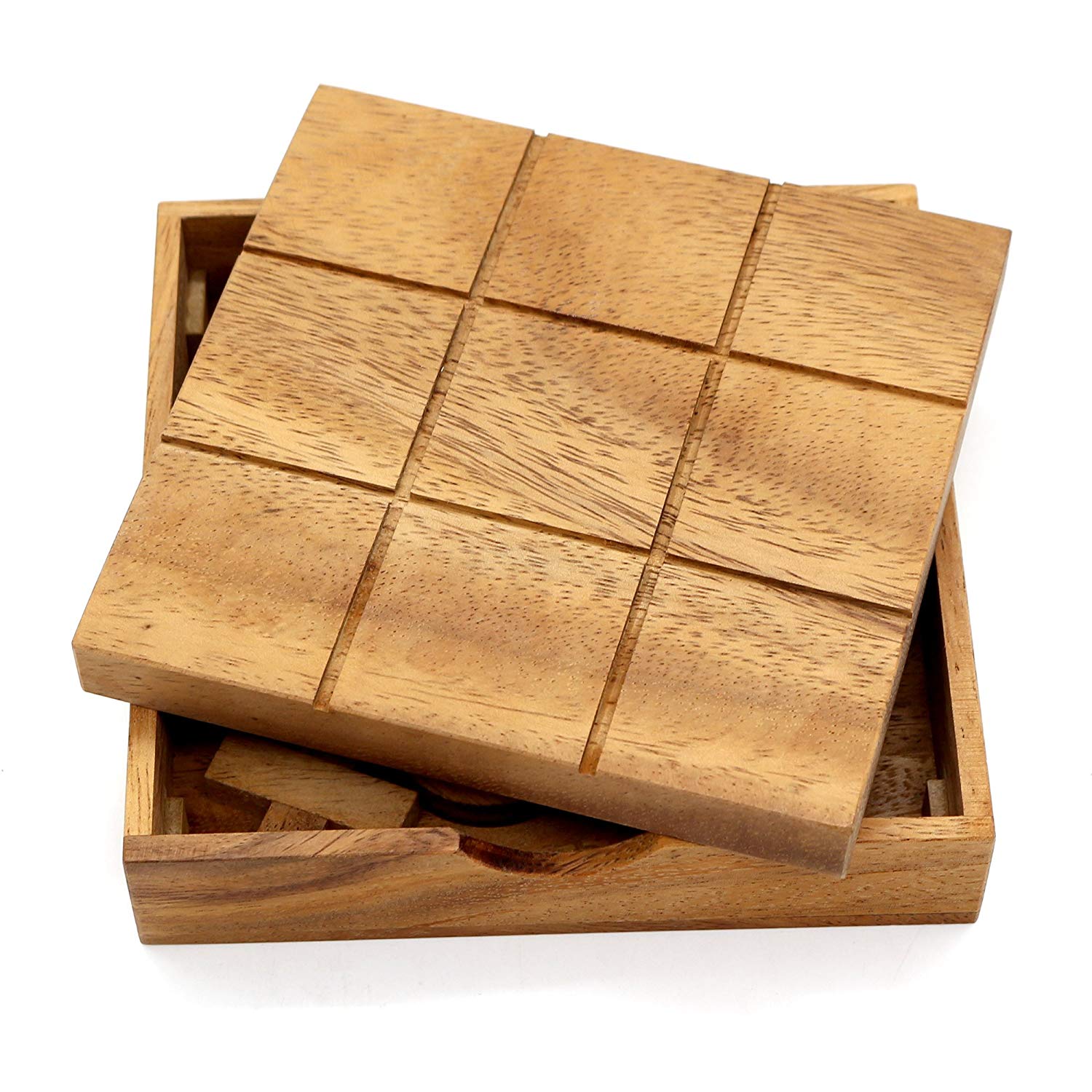 Noughts and Crosses Tic Tac Toe Wooden Clasic Board Games Living Room ...