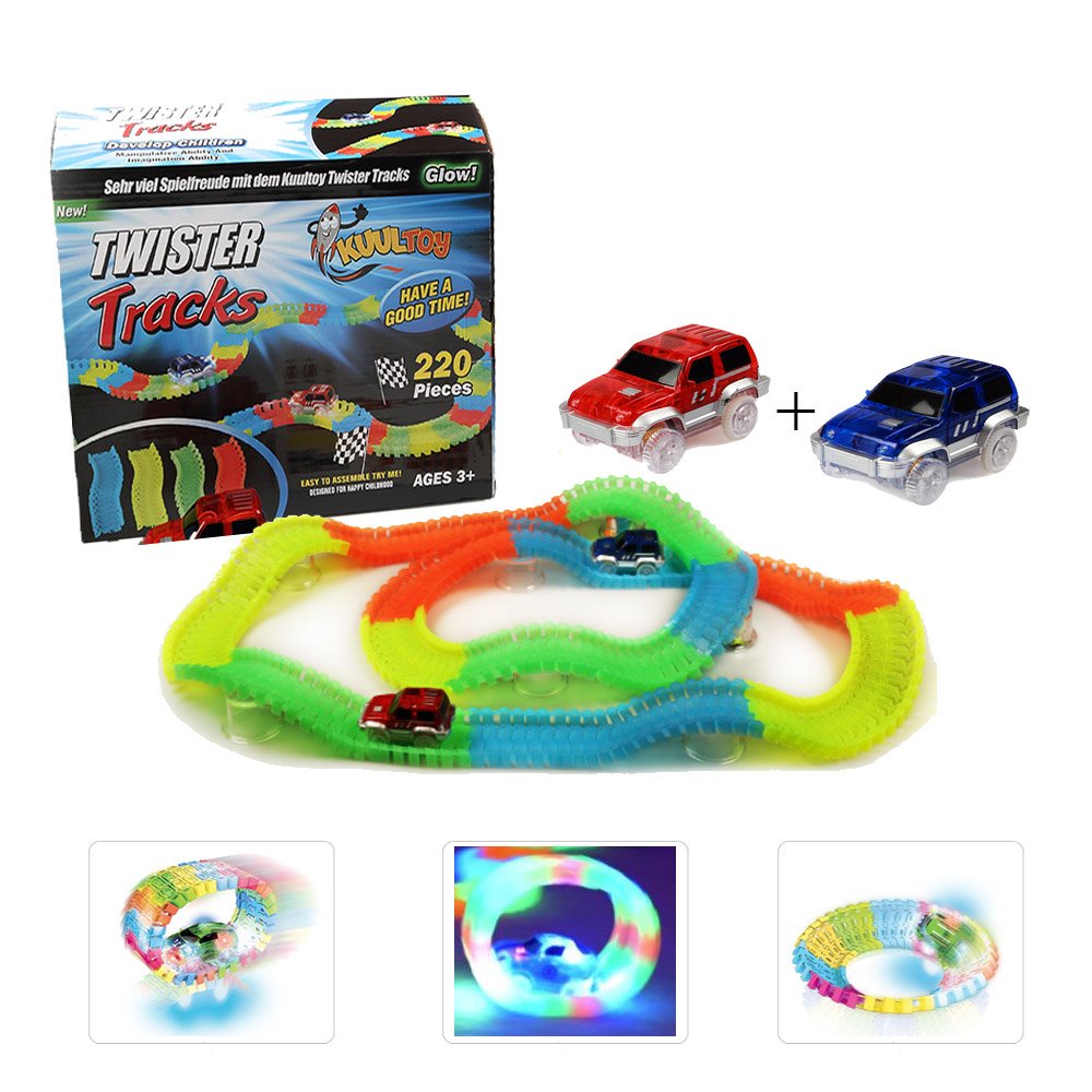 Glow Track, Kuultoy Twister Tracks, 220 PCS Magic Glow in the dark ...
