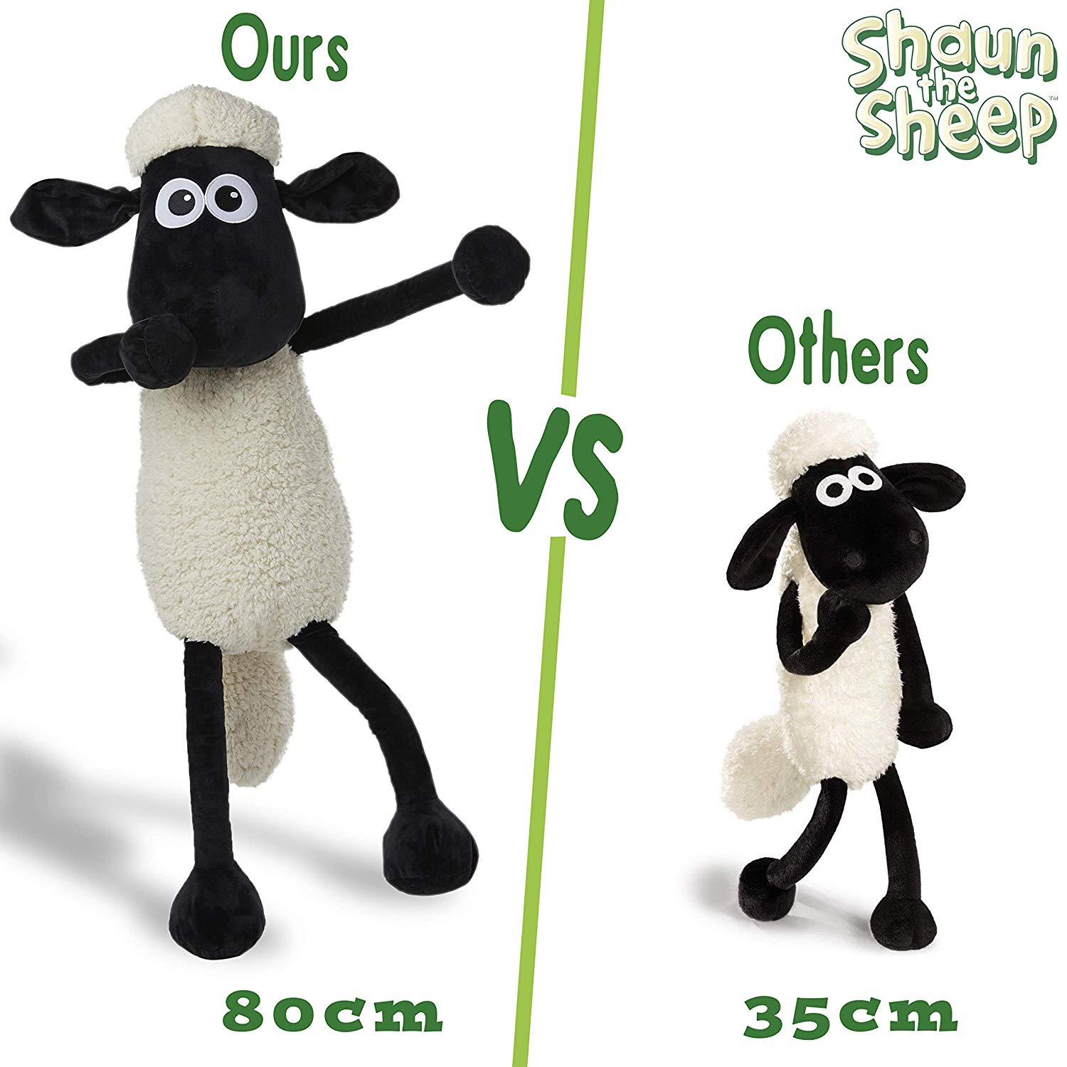 Shaun the Sheep Plush Toy, Extra Large 80cm/31inches Soft Toy For Girls ...