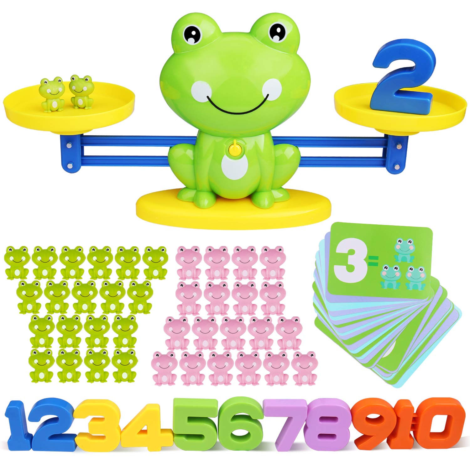 ICNOW 85 Pack Balance Math Game Early Education Math Toy Frog Balance ...