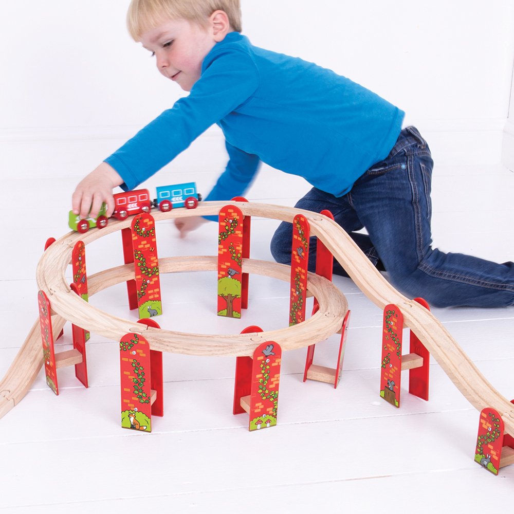 Bigjigs Rail High Level Train Track Expansion Pack | Wooden Toys ...