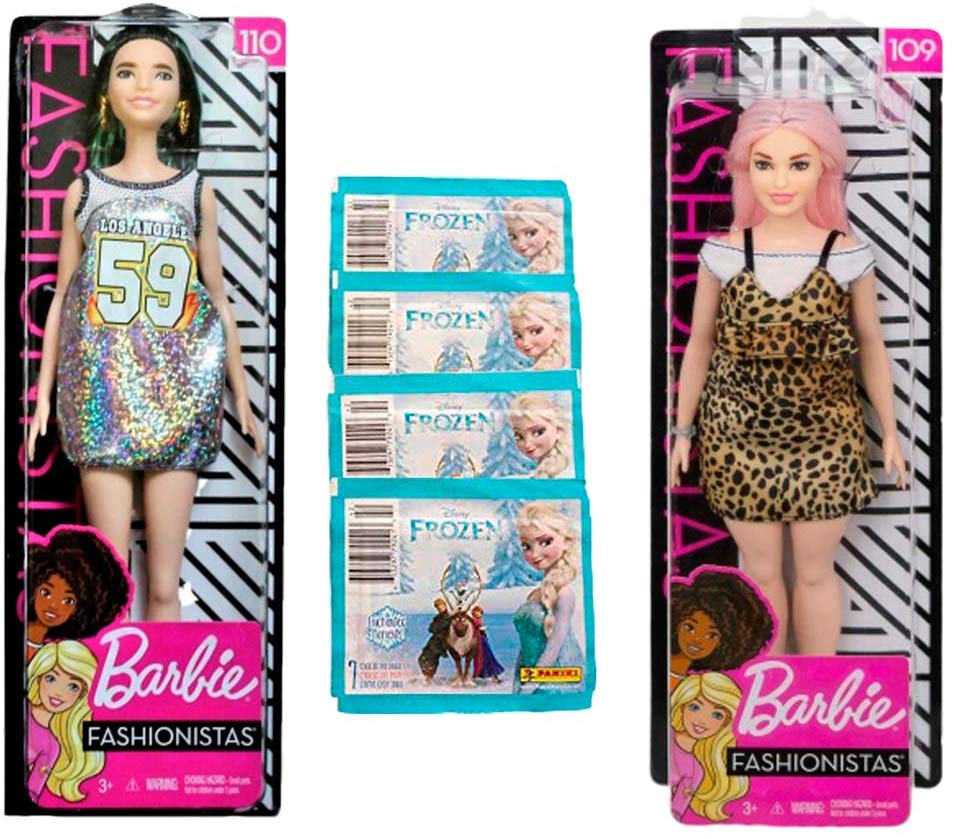 Barbie Pack 2 fashionista + envelopes frozen stickers – TopToy
