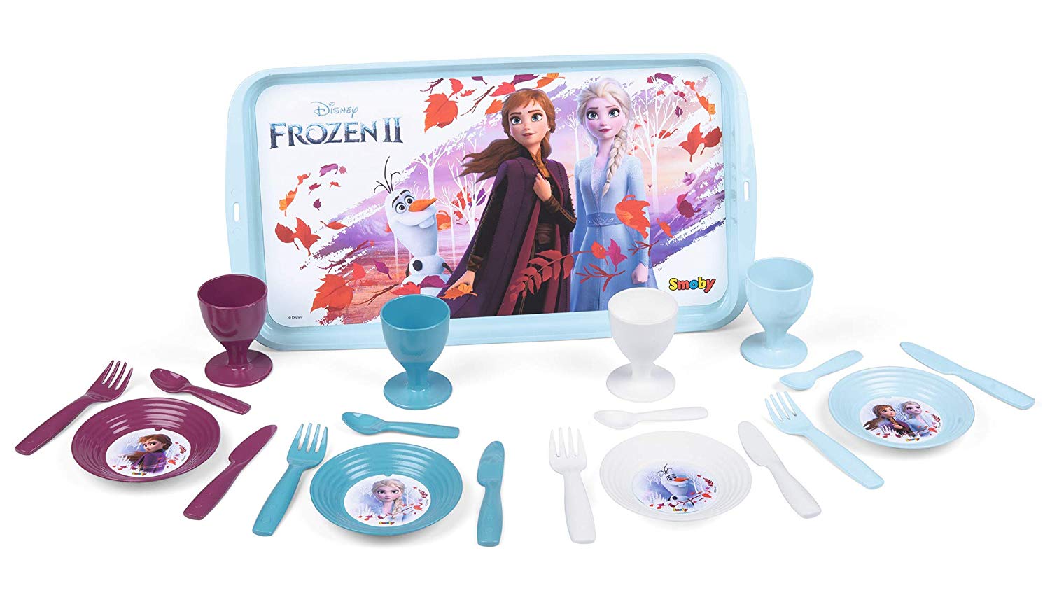 Frozen 2 Kids Dinner Set | Complete with Play Cutlery, Tray, Glasses ...