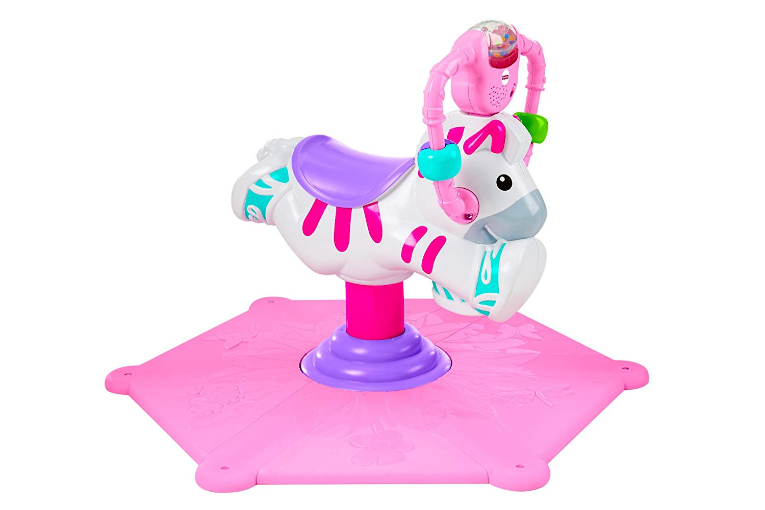 Fisher-Price R4341 Bounce and Spin Zebra, Pink – TopToy