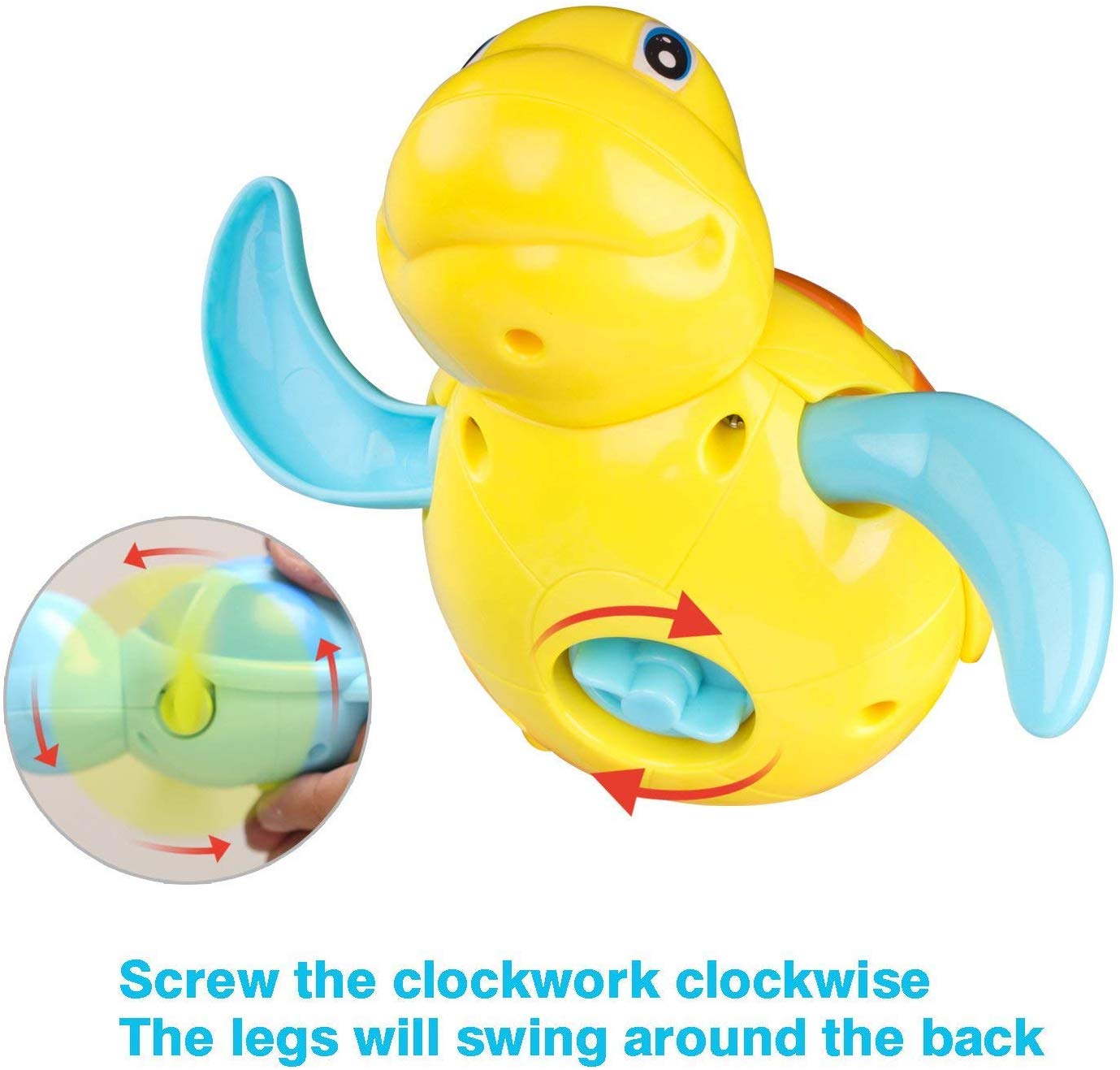 aovowog Baby Bath Toys Clockwork Turtle For Toddlers Boys Girls,Wind up ...