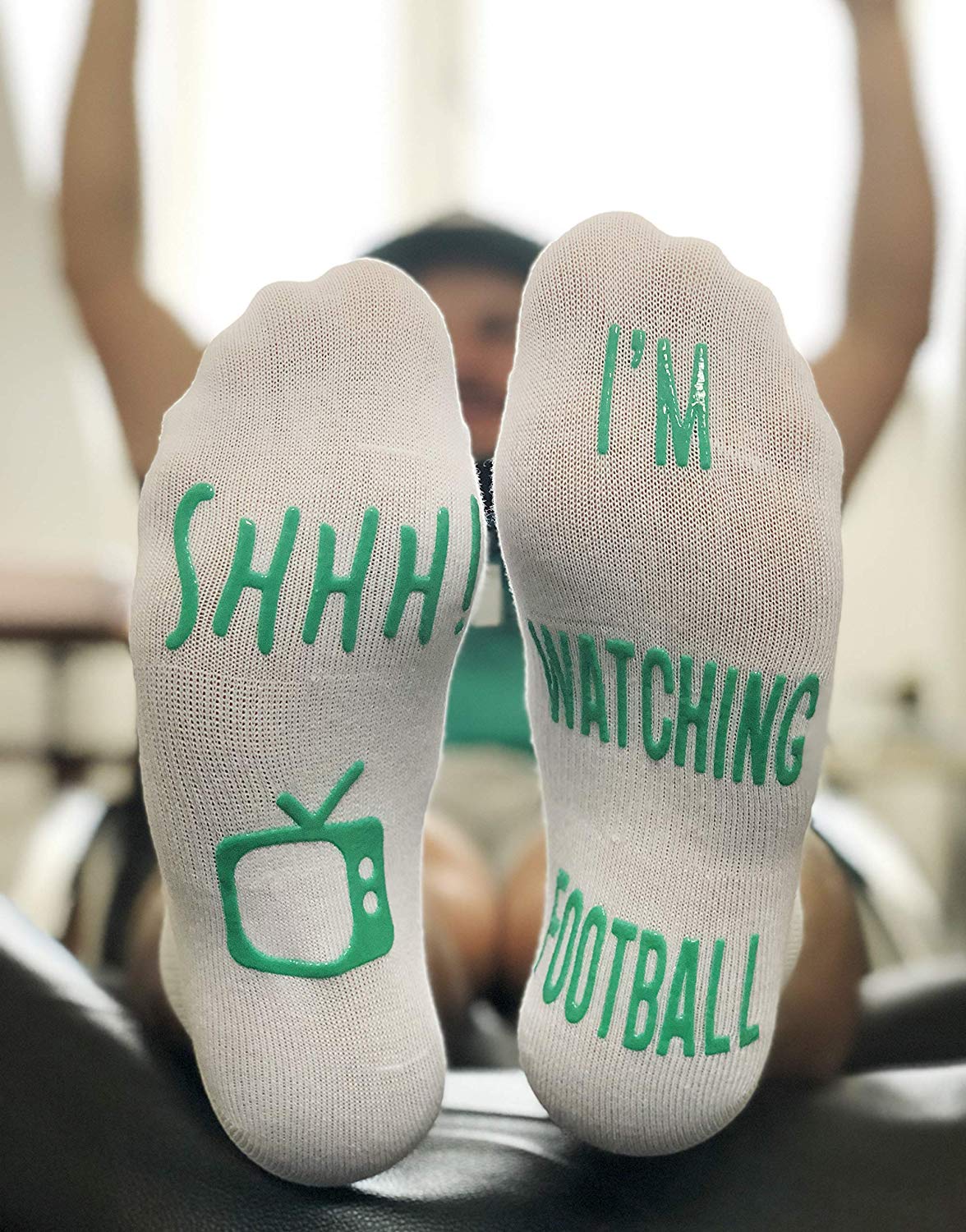Football Gift “Shhh I’m Watching Football” Funny Novelty Socks For A ...