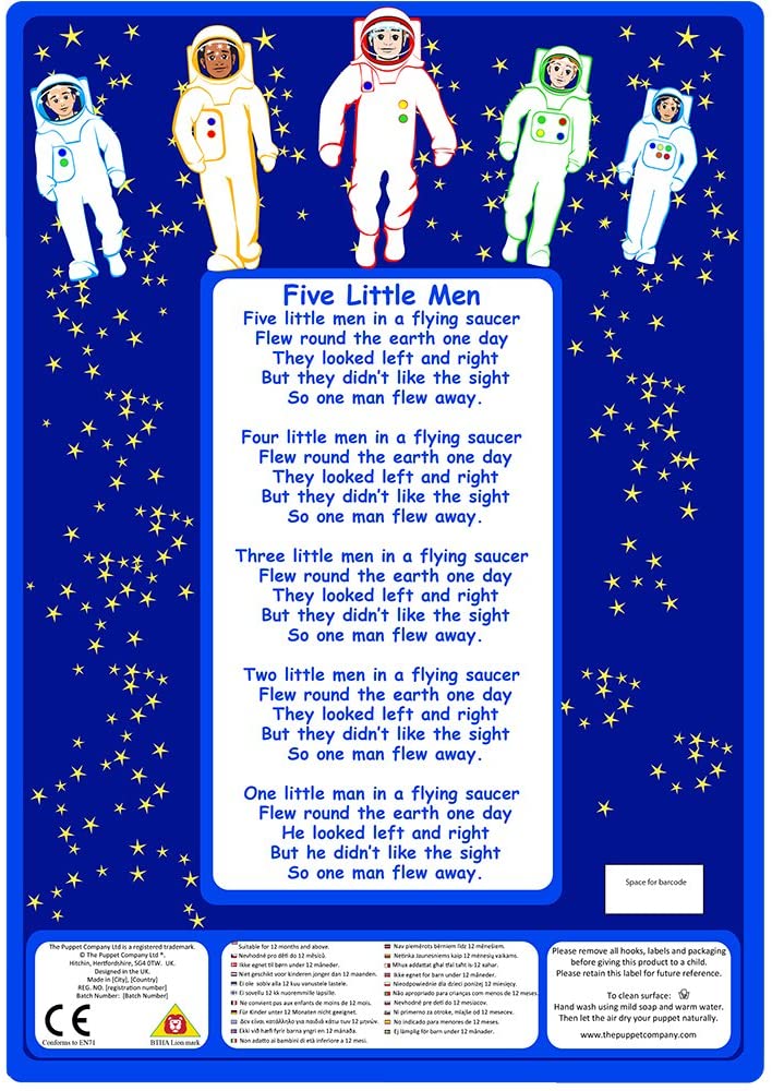 The Puppet Company – Favourite Song Mitts – Five Little Men Hand Puppet ...