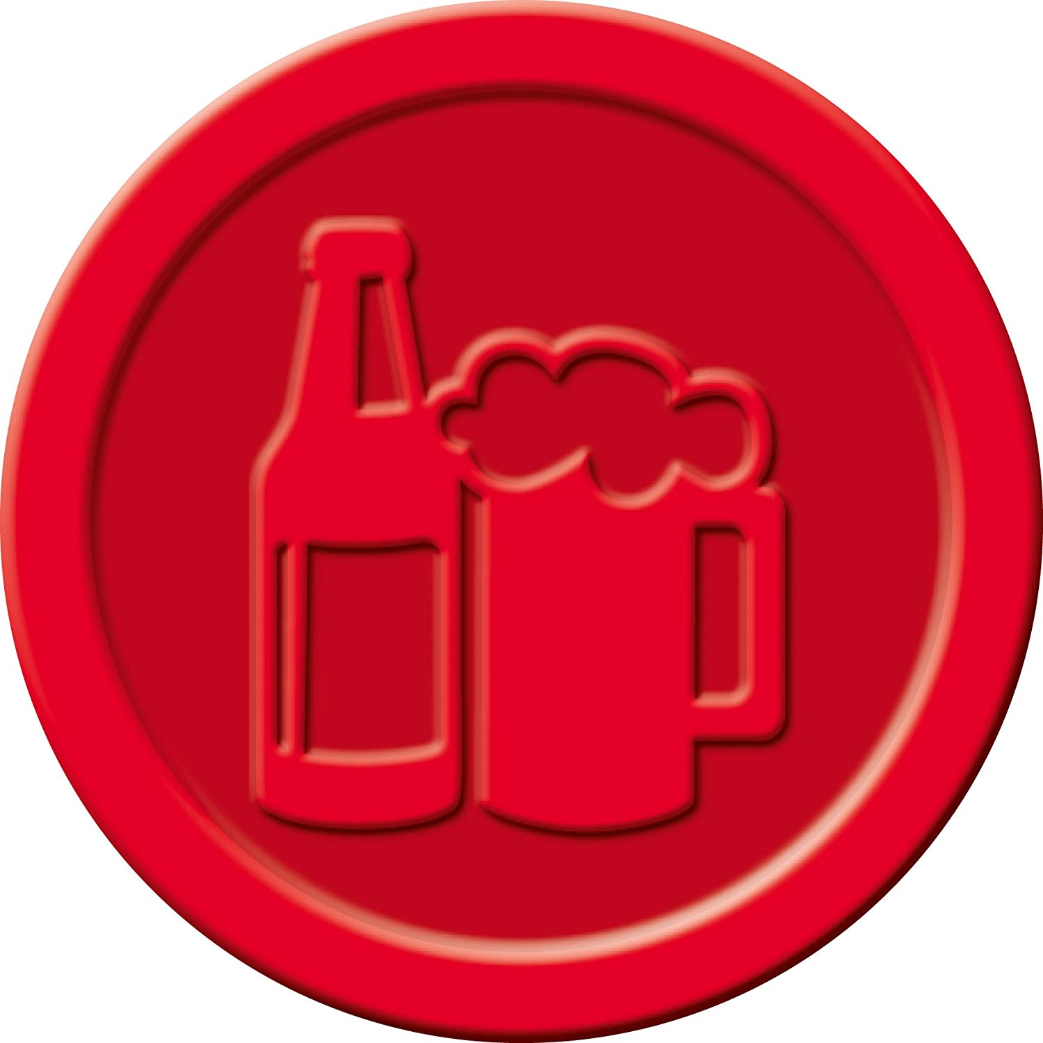 SIGEL WM003 Tokens Beer, Ø 2.5 cm, 100 pieces, red – TopToy