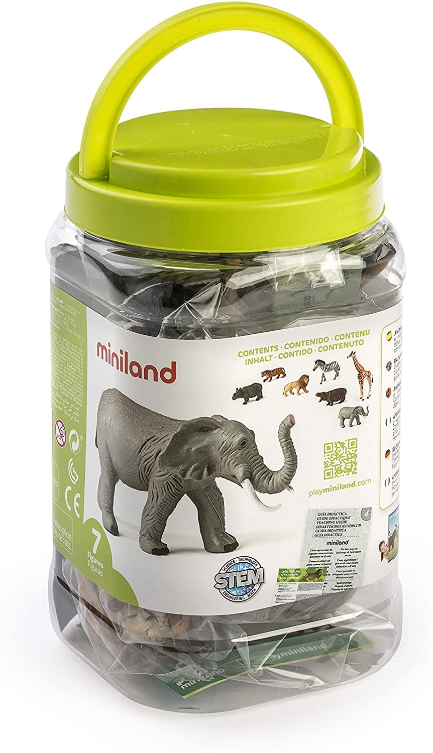 Miniland Miniland25123 7 Jungle Animals Figures, Multi-Color – TopToy