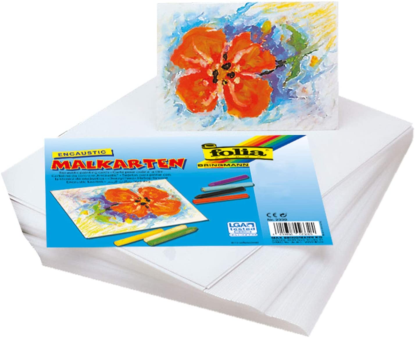 Folia 2350 Encaustic-Drawing Cards, DIN A5 Format, 100 Sheets, Heavily ...