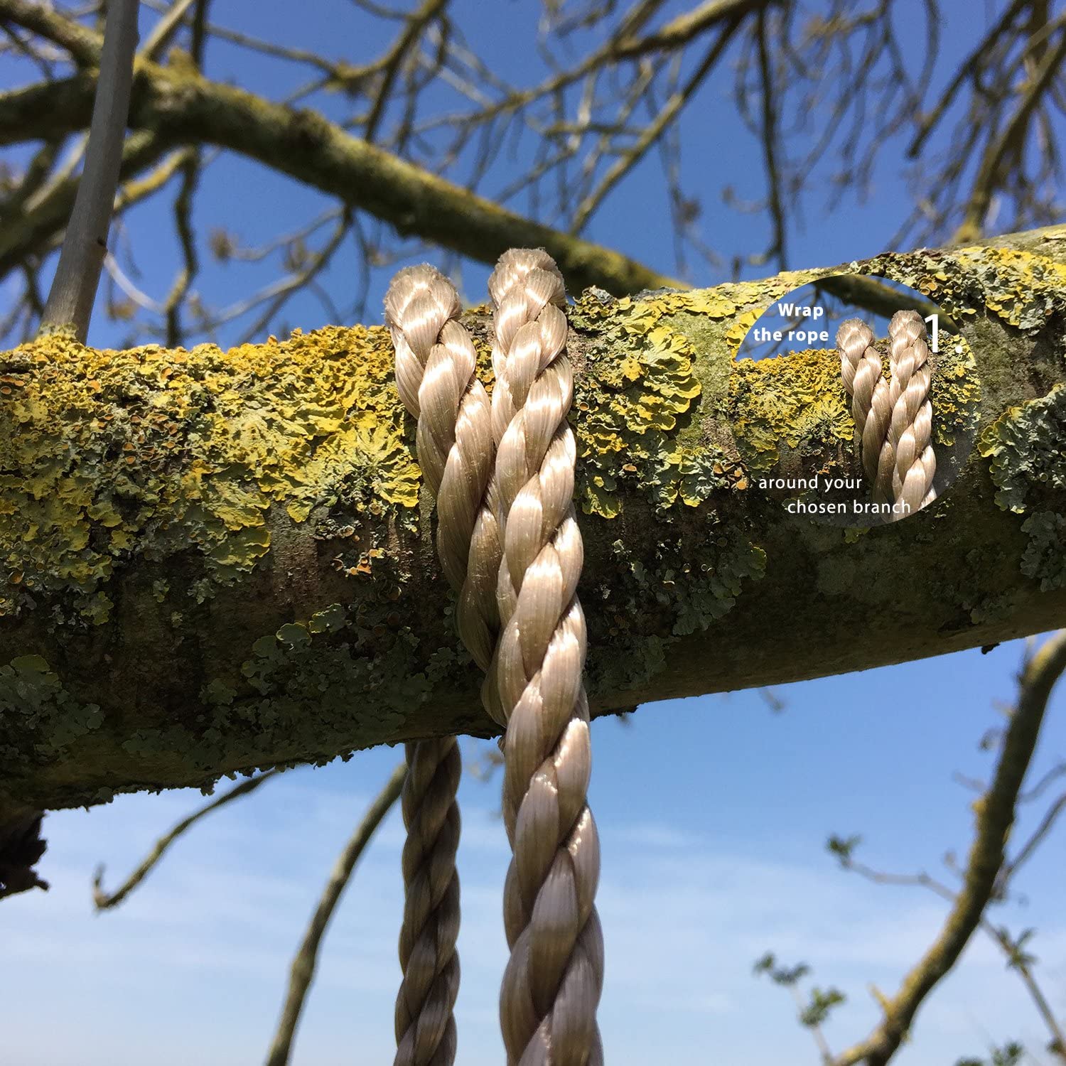 Tree Swing Conversion Ropes Complete Kit with Galvanised Steel Fixings ...