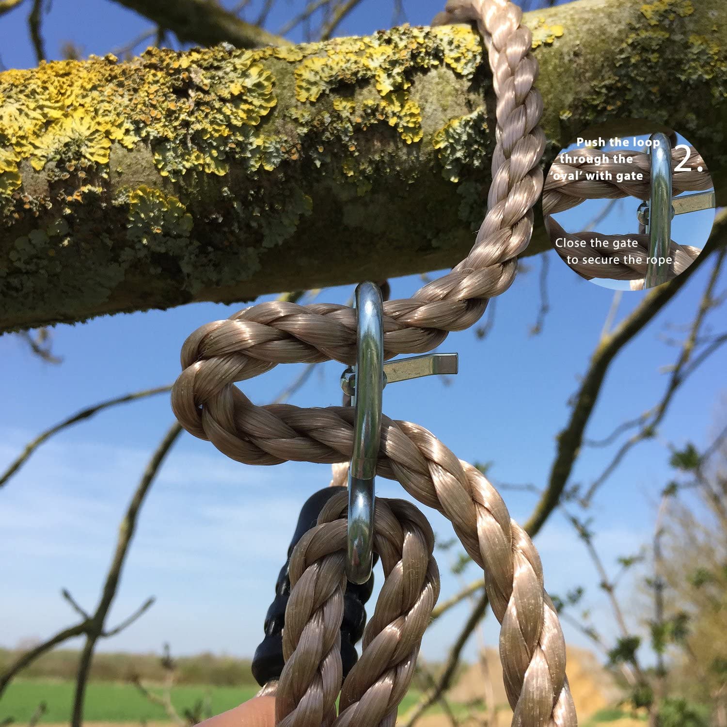 Tree Swing Conversion Ropes Complete Kit with Galvanised Steel Fixings ...