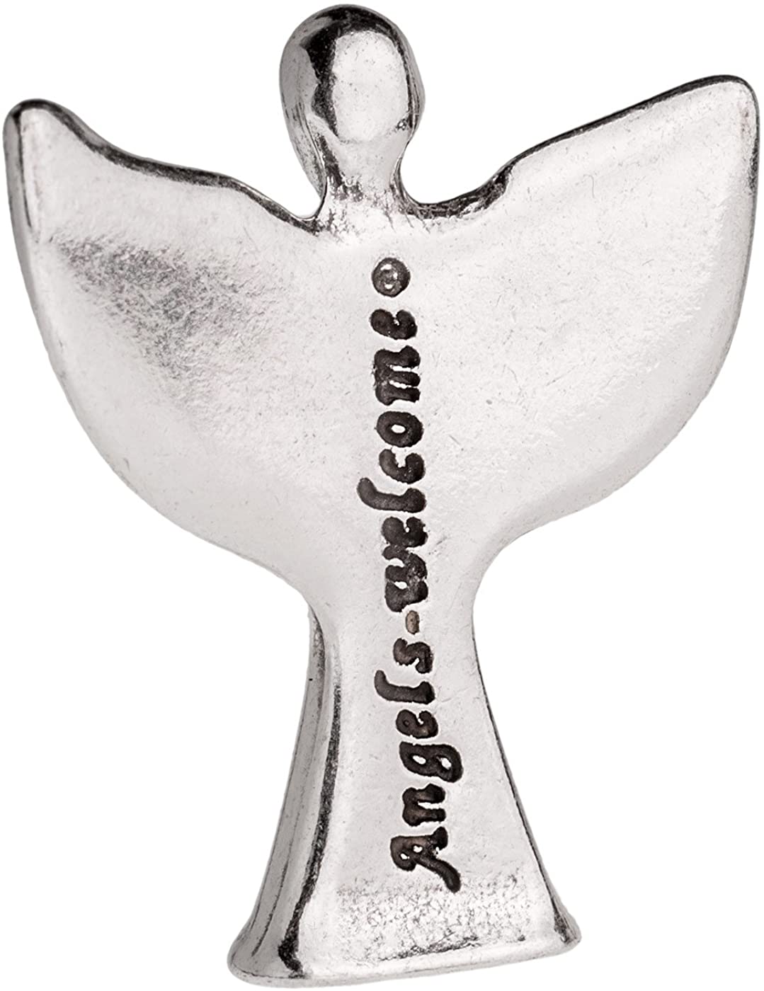 Talisman Guardian Angel Back side Labelled “Angels Welcome” Size 36 mm ...