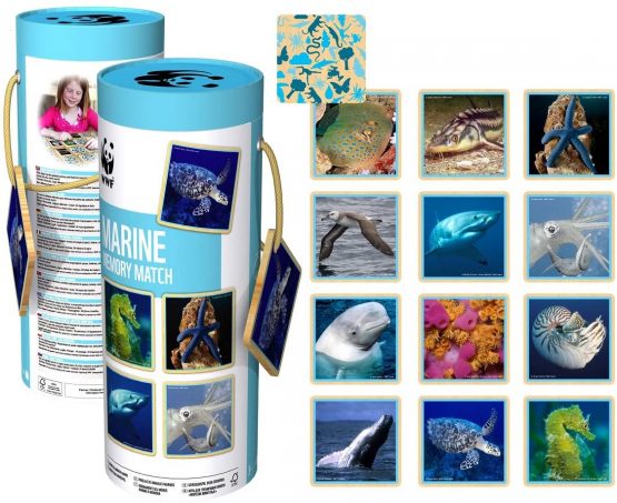 WWF Memory Meerestiere (24 Holzteile) [German Version] – TopToy