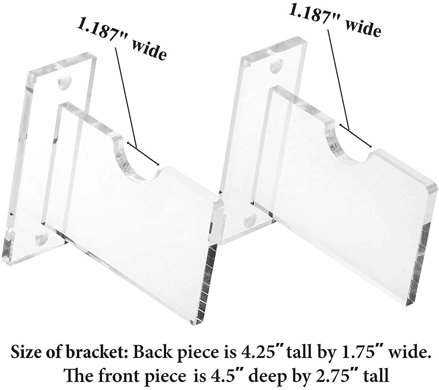 Better Display Cases Clear Acrylic Hockey Stick Wall Mount Bracket ...