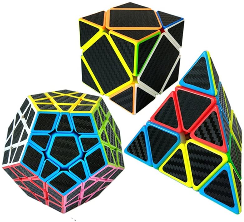 Wings of wind – Carbon Fiber Sticker Magic Cube Set of Pyraminx ...