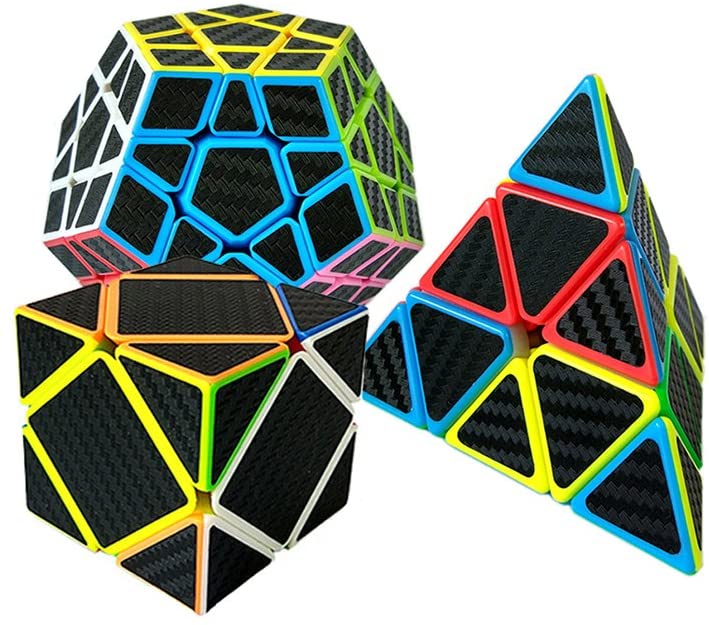 Wings of wind – Carbon Fiber Sticker Magic Cube Set of Pyraminx ...