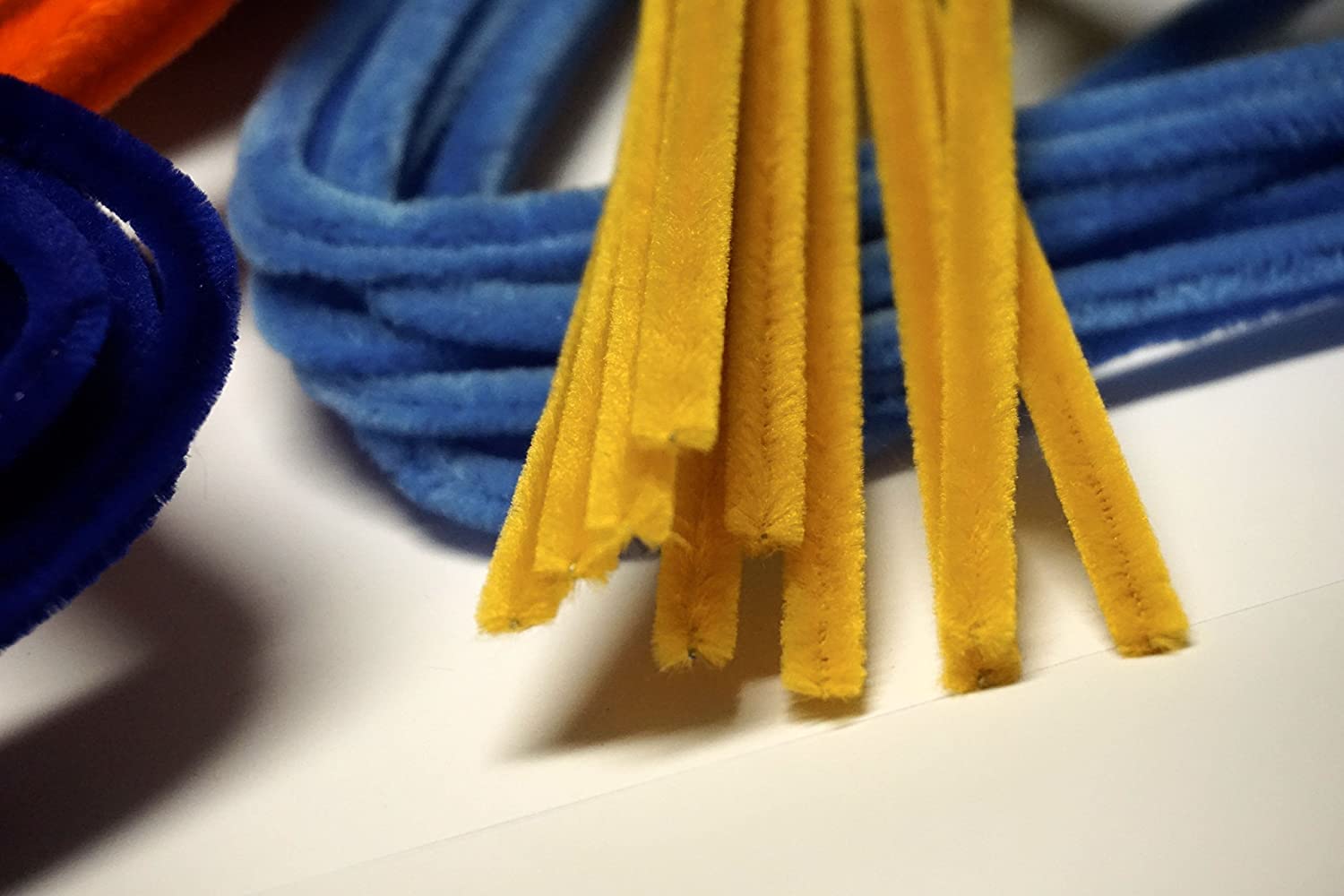 Chenille wire – pipe cleaner – plush parset – ø 8 mm, 50 cm long, 90 ...