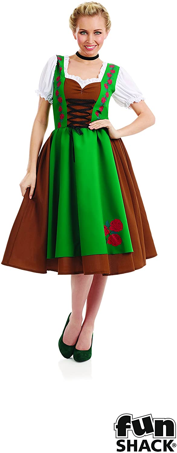 Fun Shack Ladies Bavarian Beer Maid Girl Costume/Outfit Size Medium 12 ...