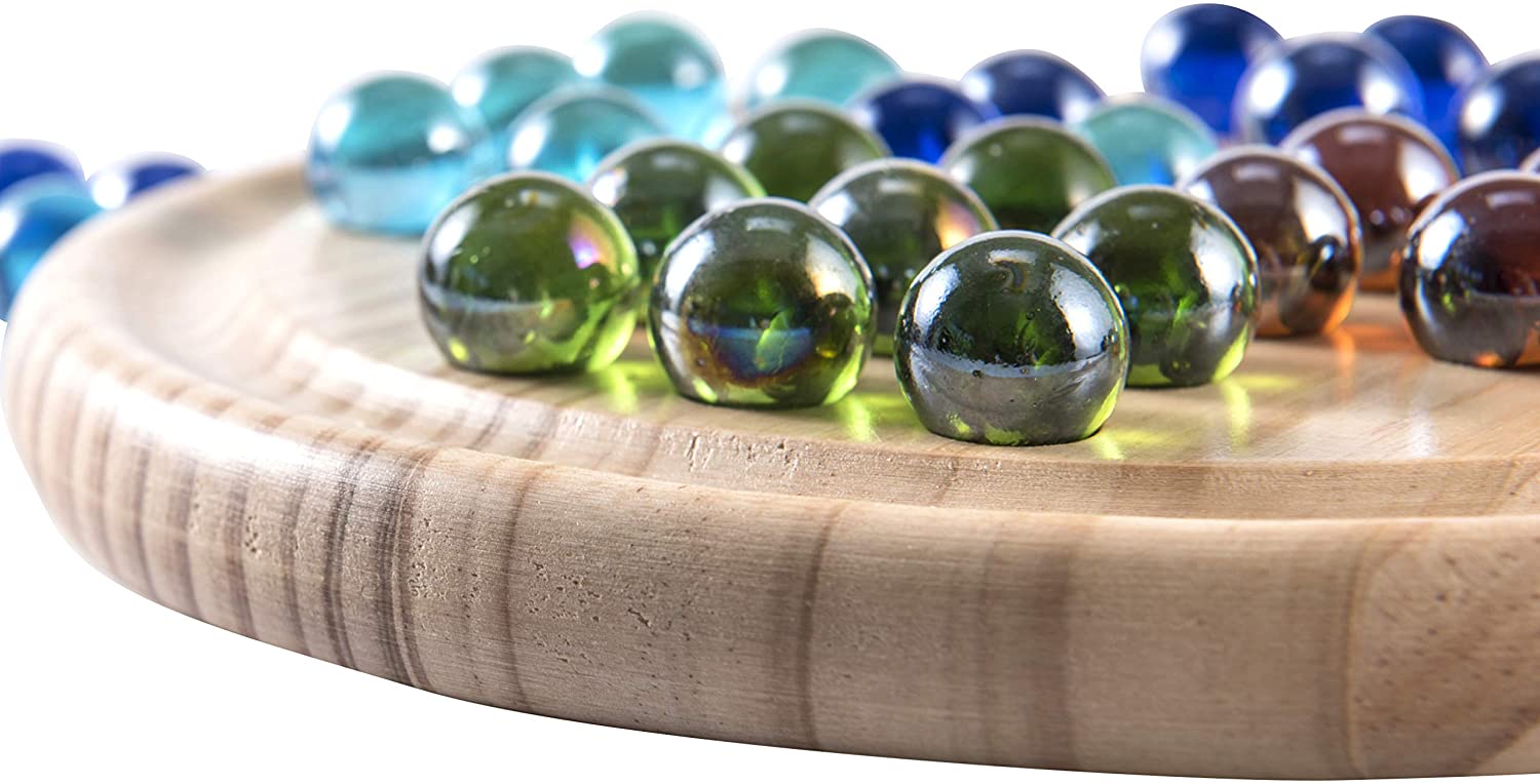 Solitaire Game – Wooden Marble Solitaire – Solid Wooden Marbles ...