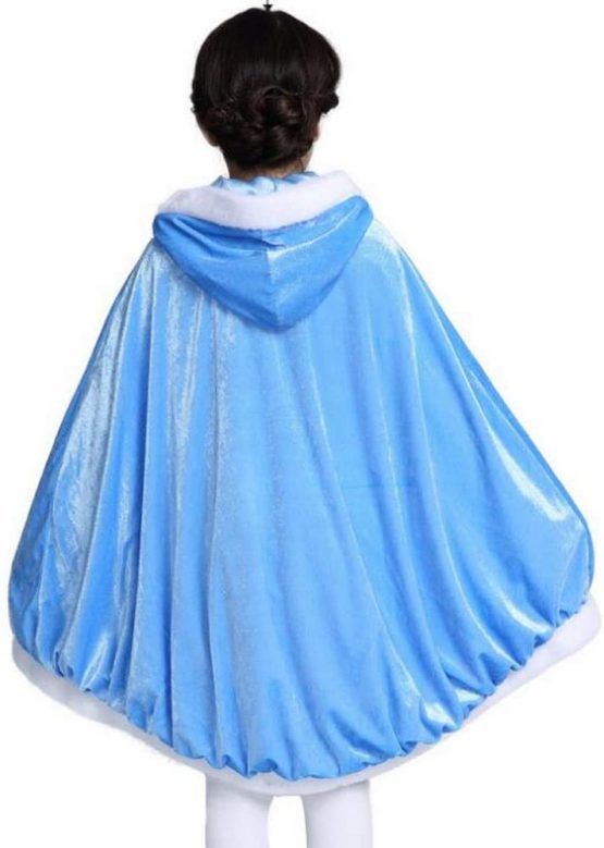 Yeesn Girls Halloween Costumes Cloak Hooded Cape for Princess Elsa Anna ...