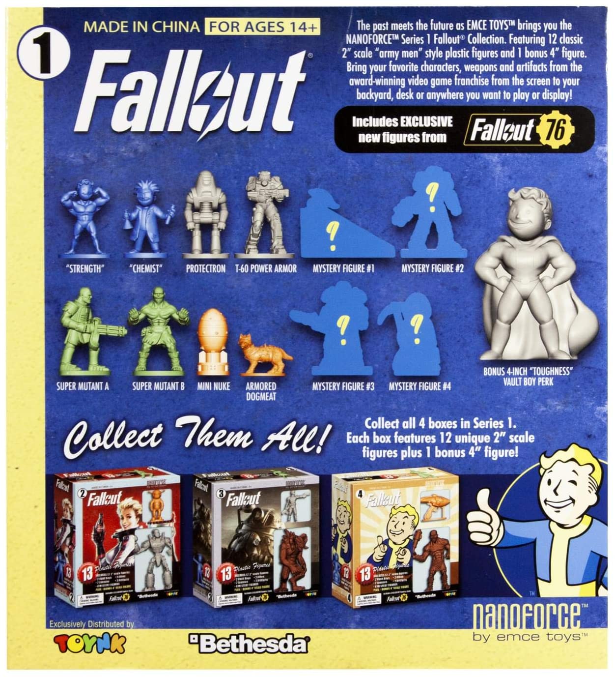toynk Fallout Nanoforce Series 1 Army Builder Figure Collection – Boxed ...