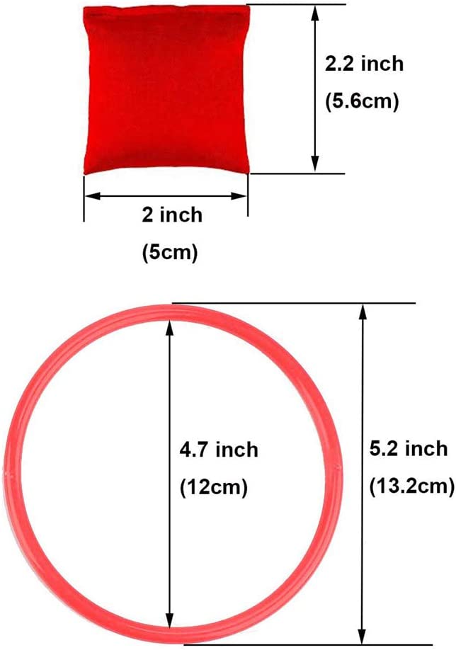 OOTSR Toss Game Sets, Include 8pcs Nylon Bean Bags and 8pcs Throwing ...