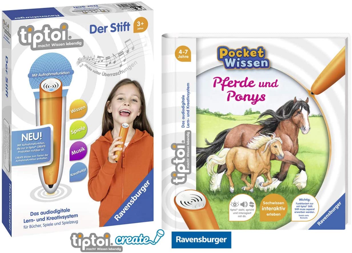 tiptoi Ravensburger Book 4-7 Years | Pocket Wissen – Horses and Ponies ...