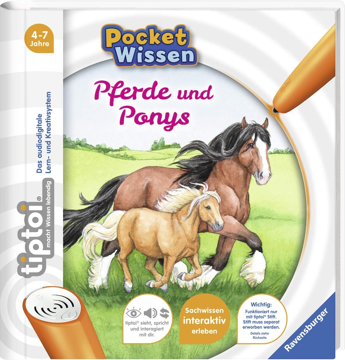tiptoi Ravensburger Book 4-7 Years | Pocket Wissen – Horses and Ponies ...