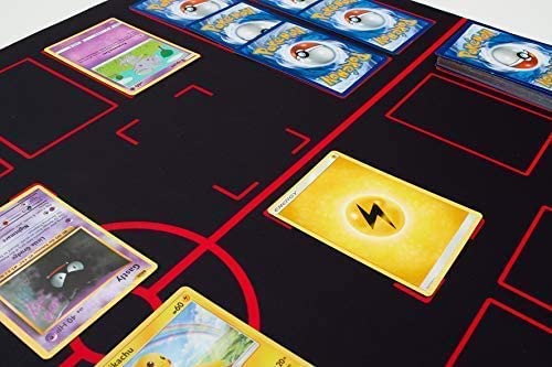 GMC Deluxe 2 Player Compatible Black Red Pokemon Stadium Mat Board ...