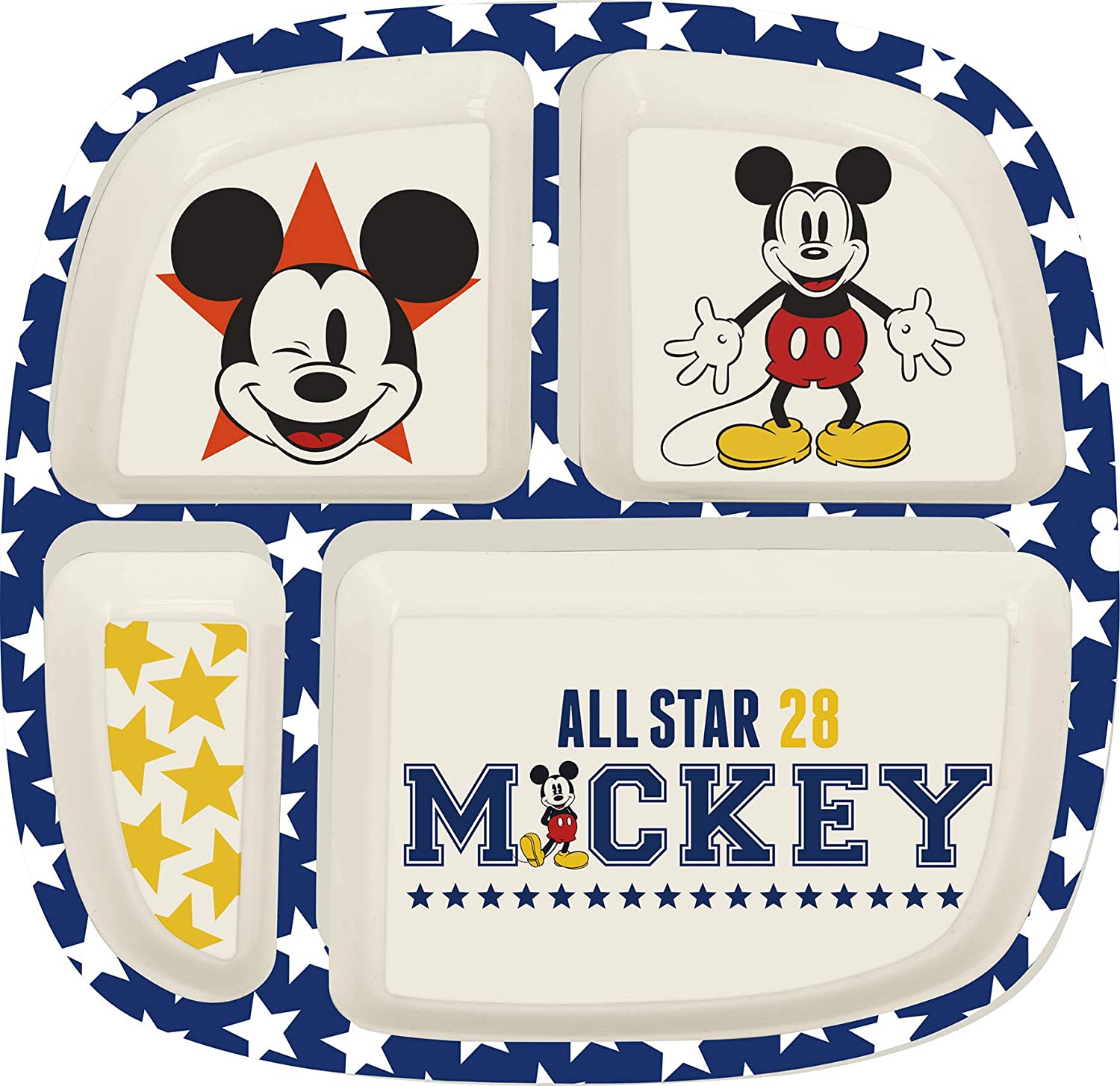 ALMACENESADAN 2031, Disney Mickey Mouse All Star divided bamboo dish ...