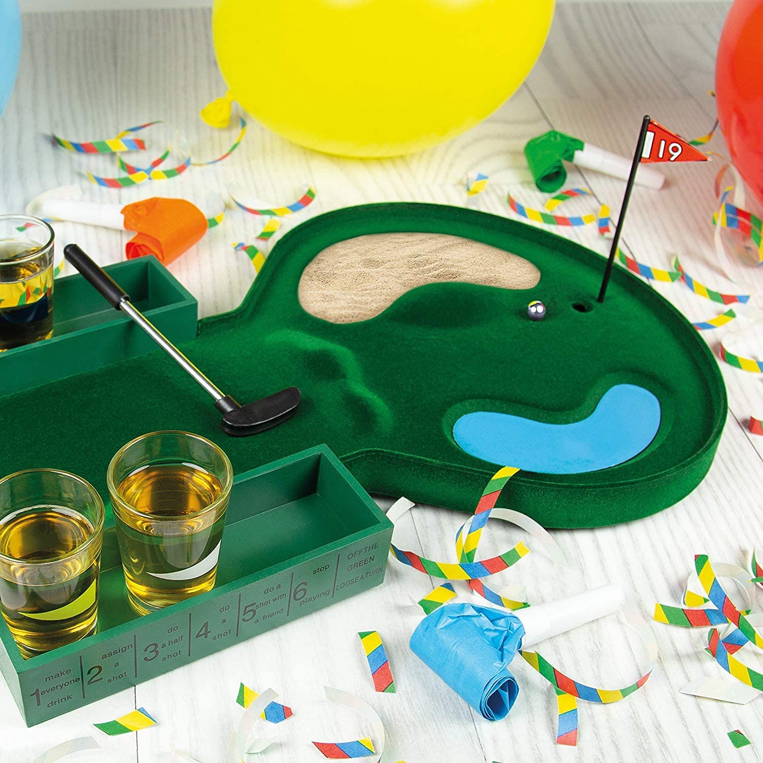 Invero Crazy Mini Golf Challenge Hole in One “Shot” – Adults Novelty ...