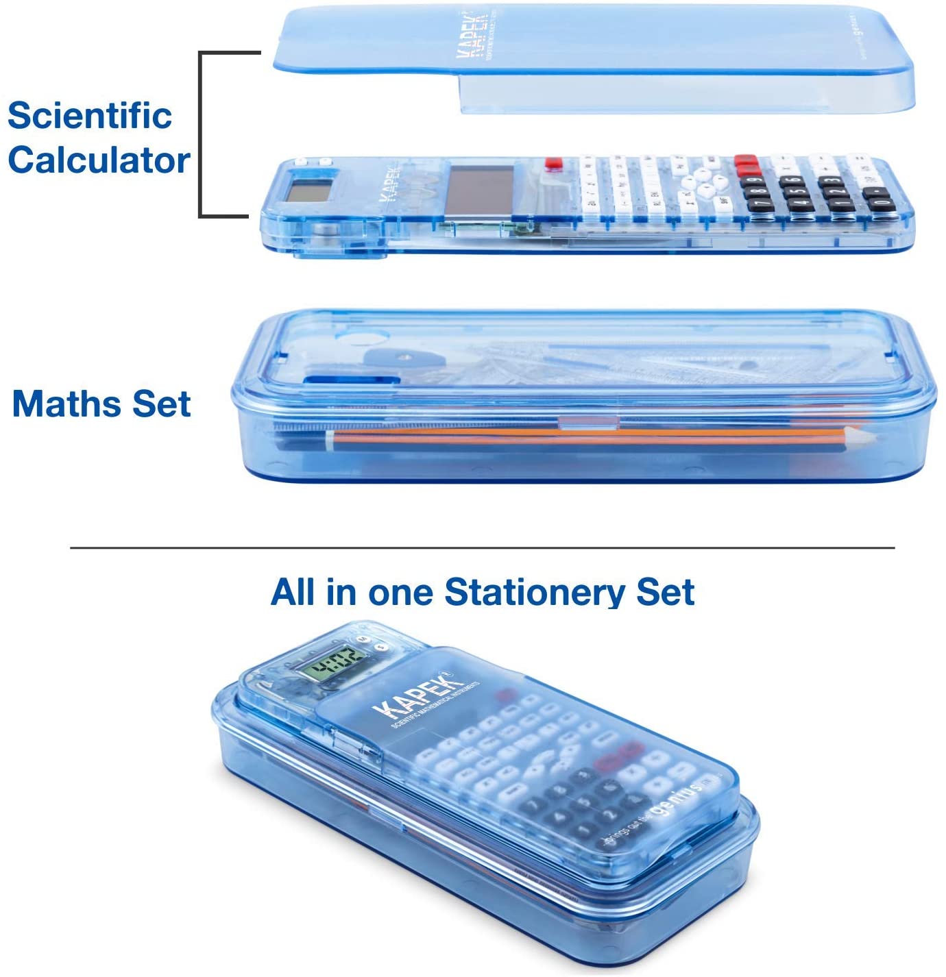 KAPEK Maths Set and Scientific Calculator Bundle. This Patented School ...