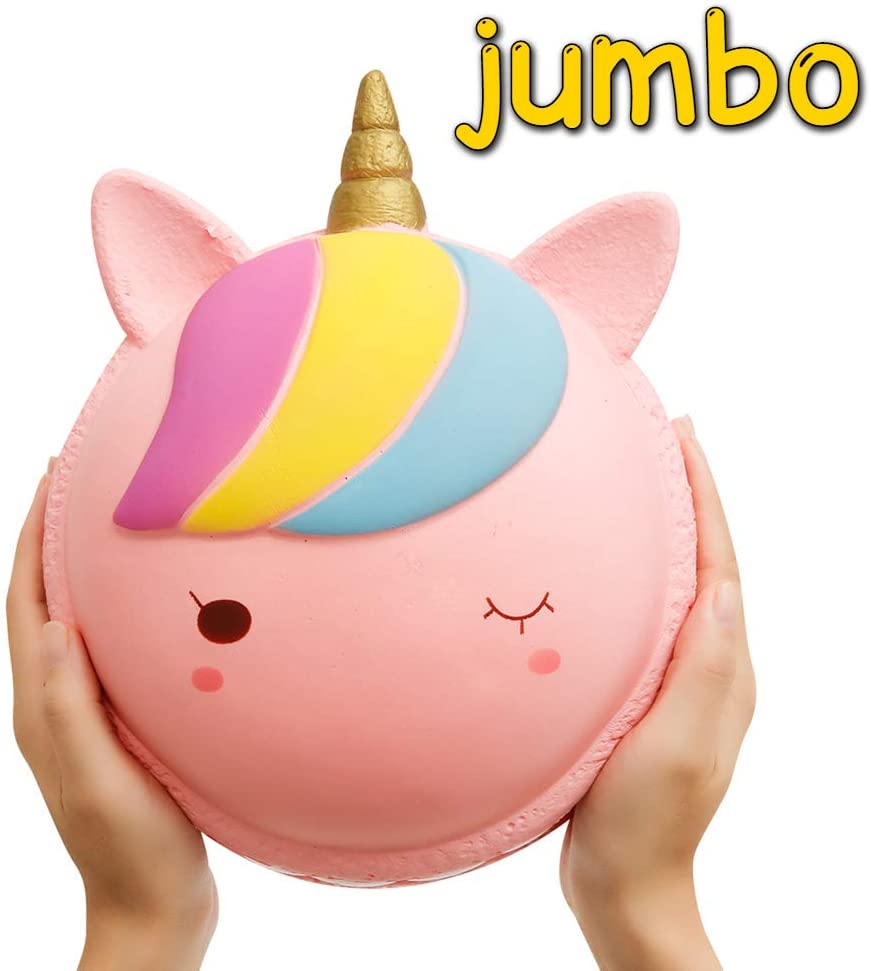 Anboor 8.3 Inches Squishies Jumbo Unicorn Macaron Kawaii Slow Rising ...